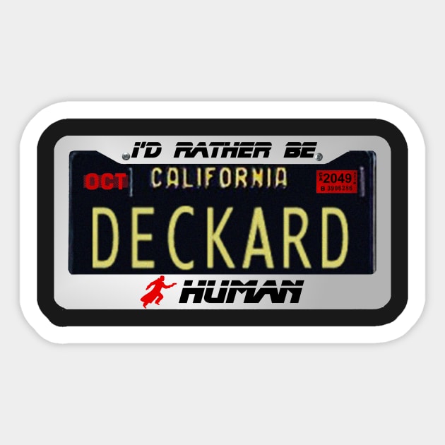 Blade Runner 2049 Deckard License Plate - Blade Runner - Sticker ...