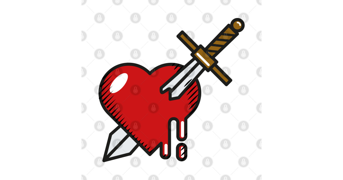 Valentine's Day Sword Kill Heart - Sword Kill Heart - T-Shirt | TeePublic