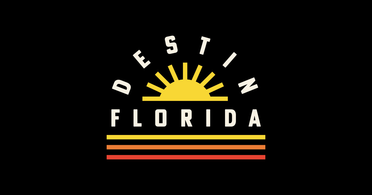 Destin Florida Beach Gulf of Mexico Retro Vintage Sunset - Destin ...