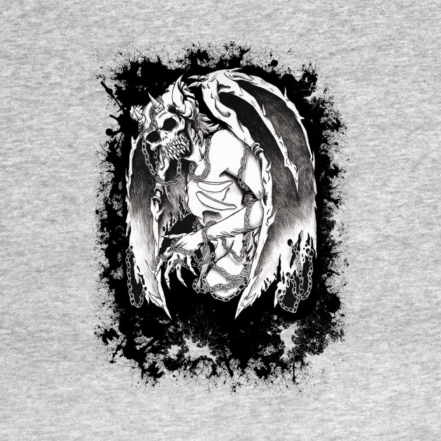 Chained Demon - Horror - T-Shirt | TeePublic