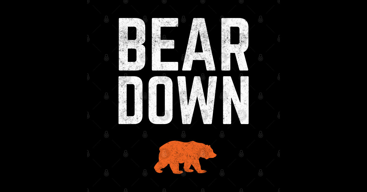 Bear Down Chicago Bears - Bear Down - Sticker | TeePublic