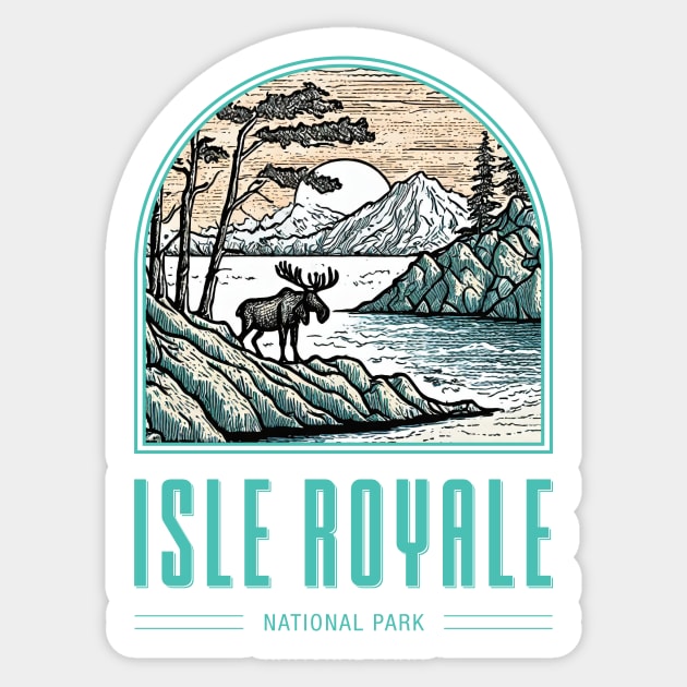 Isle Royale National Park - Isle Royale - Sticker | TeePublic