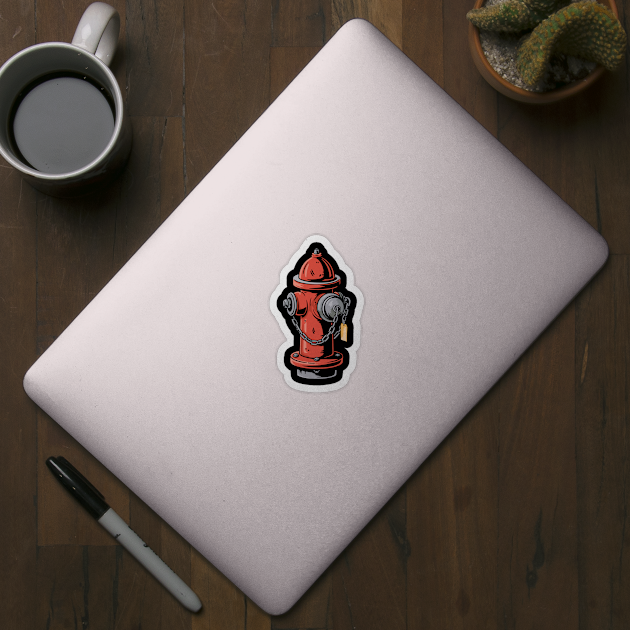 Fire Hydrant - Fire Hydrant - Sticker | TeePublic