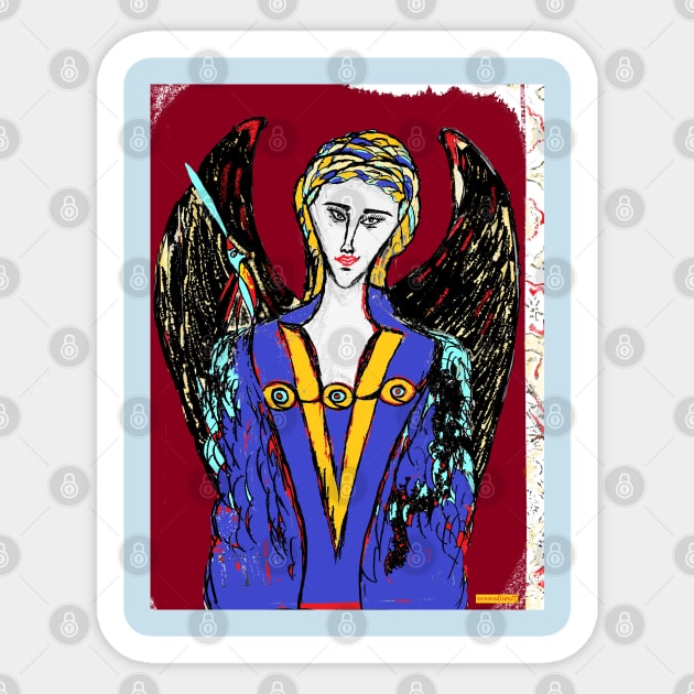 Angel On My Shoulder. - Sunandlion17 - Sticker | TeePublic