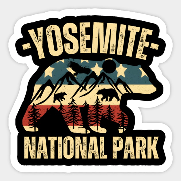 Yosemite National Park - Yosemite National Park - Sticker | TeePublic