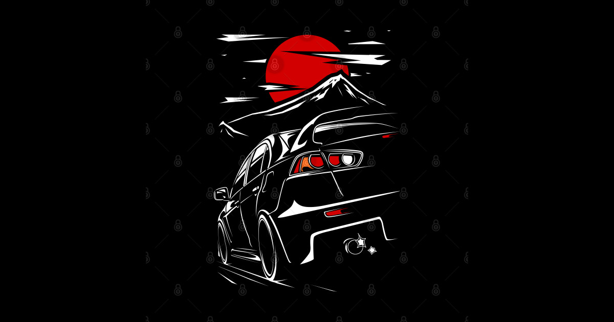 Mitsubishi Lancer Evo X - Mitsubishi Lancer Evo X - Sticker | TeePublic