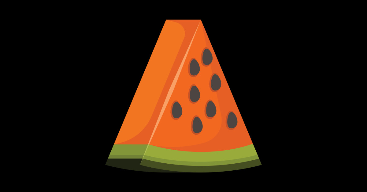Minimal Watermelon Slice Design - Watermelon Slice - Sticker | TeePublic