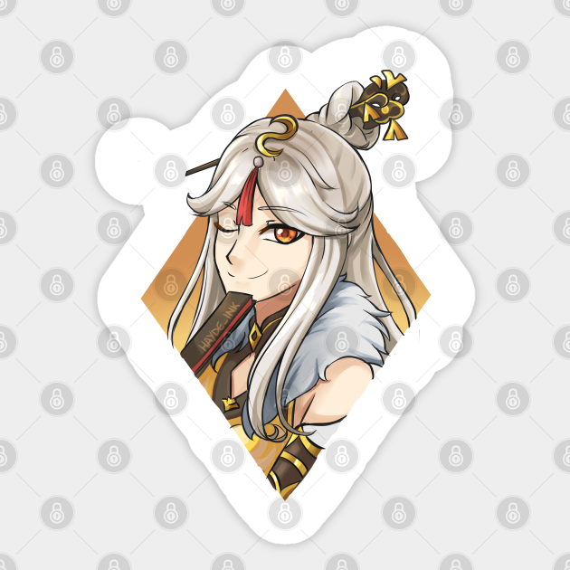 Ningguang Badge - Genshin Impact - Sticker | TeePublic