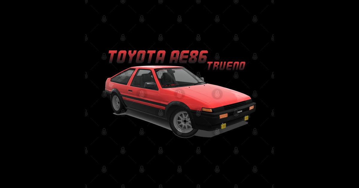 Toyota AE86 Sprinter Trueno Red - Ae86 - Sticker | TeePublic