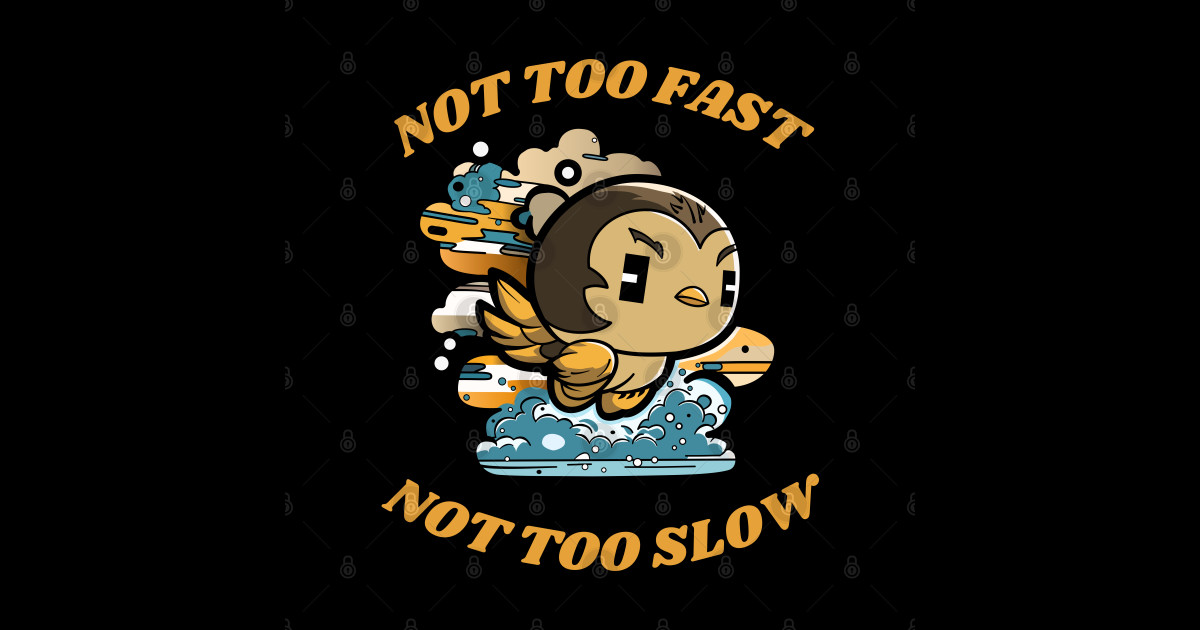 Flying Bird not too fast, not too slow - Flying Bird - Sticker | TeePublic