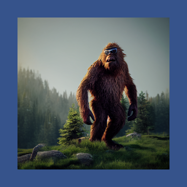 Sasquatch in Nature - Bigfoot - T-Shirt | TeePublic