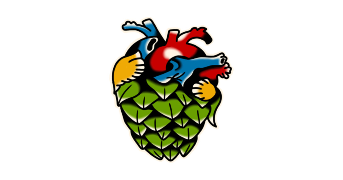 hop heart traditional tattoo - Hop Heart Traditional Tattoo - T-Shirt ...