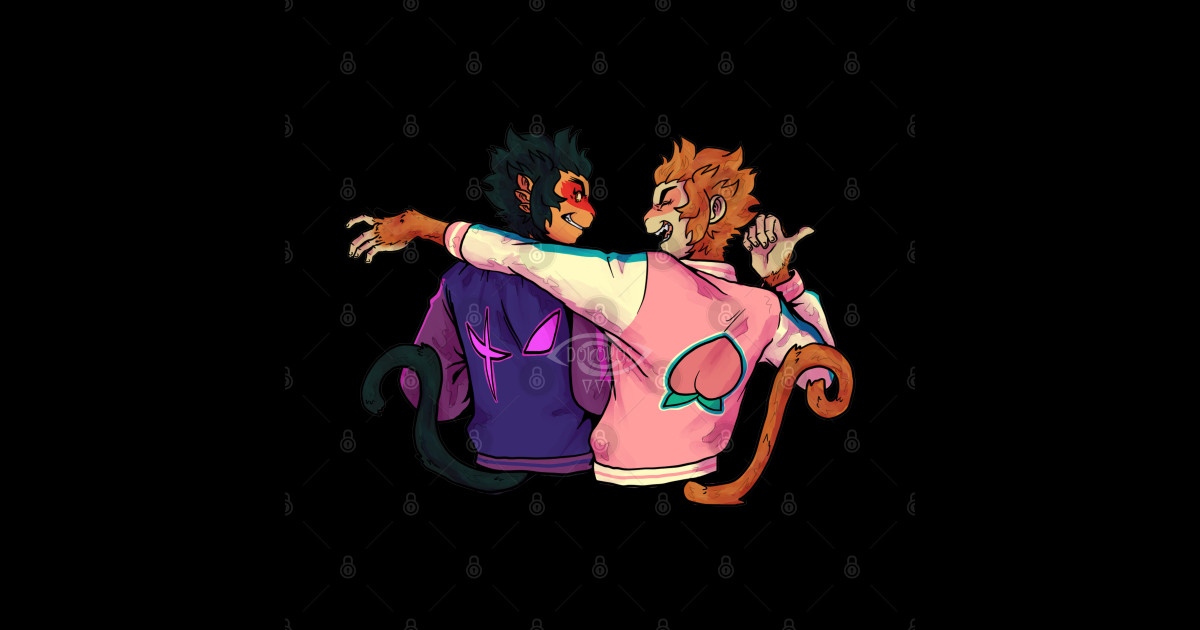 Wukong and Macaque - Monkey King - Sticker | TeePublic