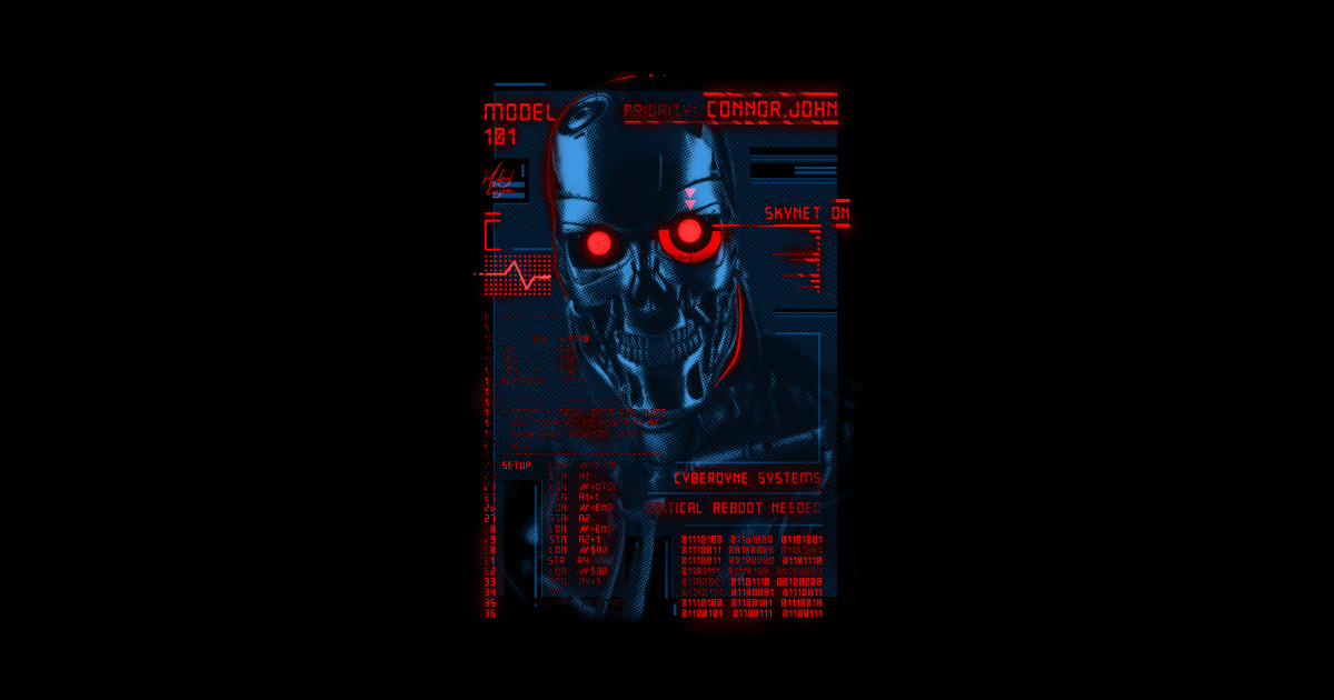 Terminator blue - Terminator - Sticker | TeePublic