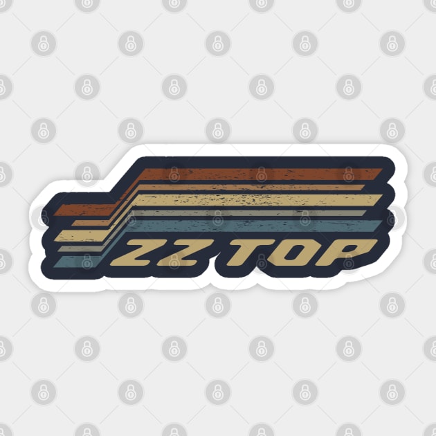 ZZ Top Stripes - Musician - Sticker | TeePublic