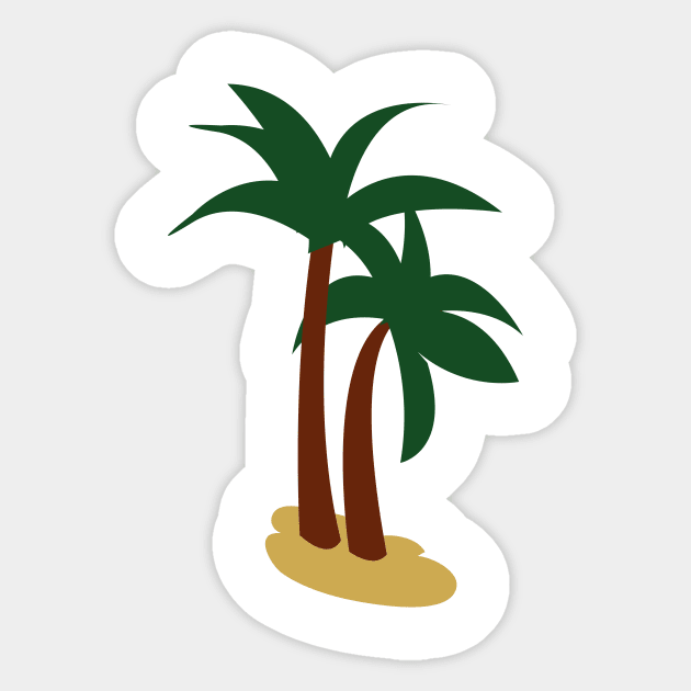 Cartoon Palm trees - Cartoon Palm Trees - Sticker | TeePublic