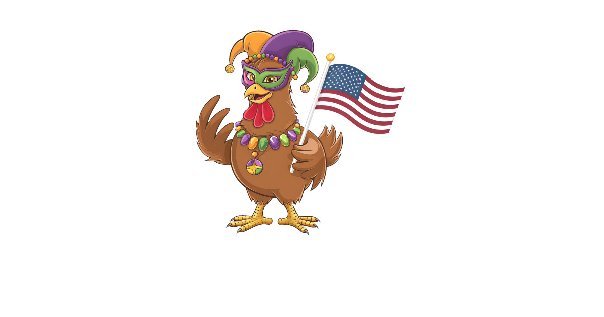 Jester Chicken Beads Mardi Gras Funny Farming Men Women Kids - Jester ...
