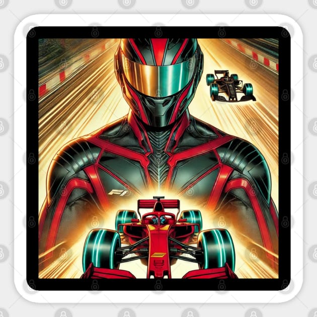 Modern Comic F1 Design - F1 - Sticker | TeePublic