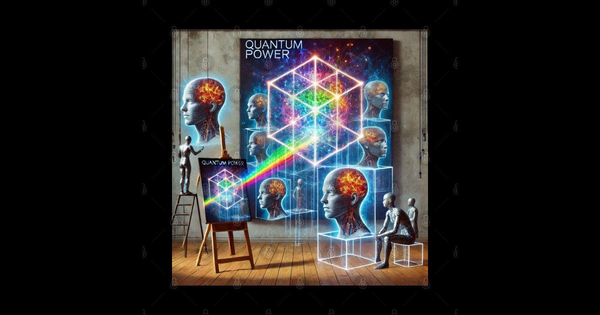 Gallery of Quantum Computing Art. - Quantum - Sticker | TeePublic