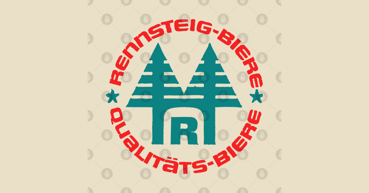 Rennsteig-Biere Retro Brewery Logo - Rennsteig Bier Logo - T-Shirt ...