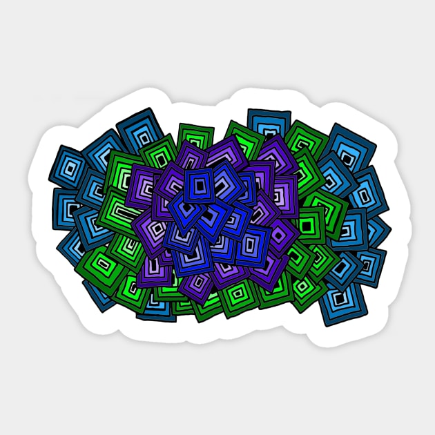 abstract zen doodle - Abstract - Sticker | TeePublic