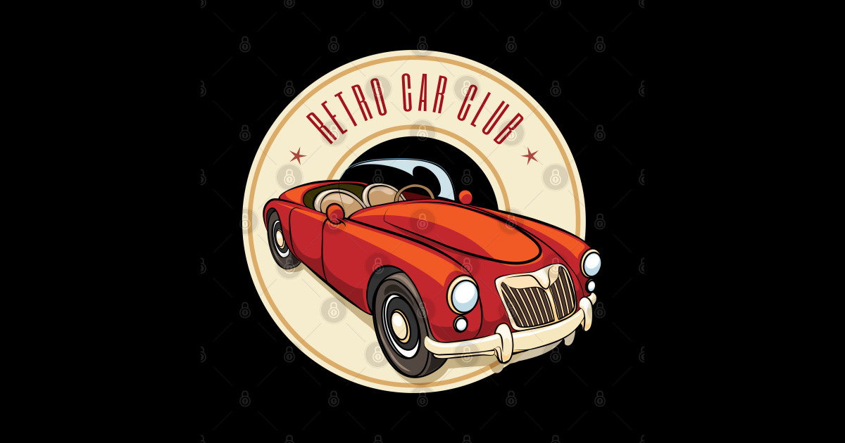 Retro Car Club - Retro - Sticker | TeePublic