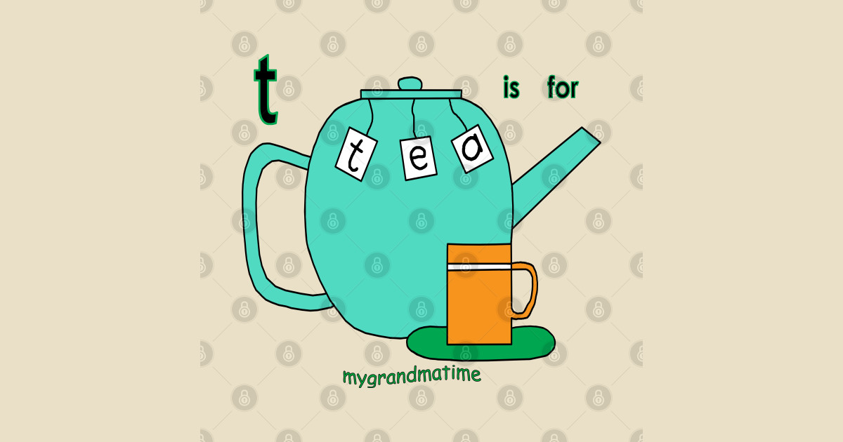 t is for teapot - Food - T-Shirt | TeePublic
