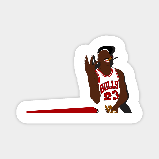 Michael Jordan Three-Peat Design - Michael Jordan Cigar - Magnet ...