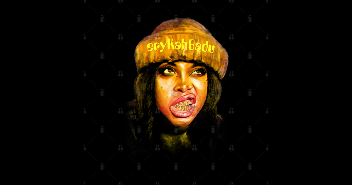 Erykah Badu | Vintage RNB - Erykah Badu - Sticker | TeePublic