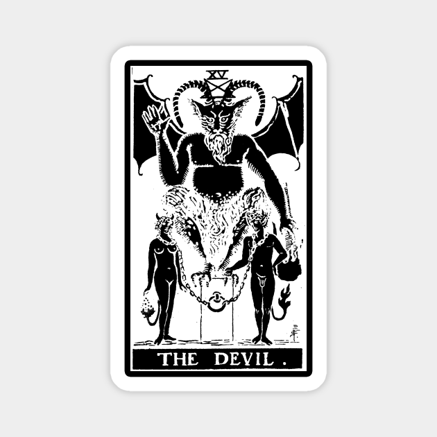 XV. The Devil Tarot Card | Obsidian and Pearl - The Devil - Magnet ...