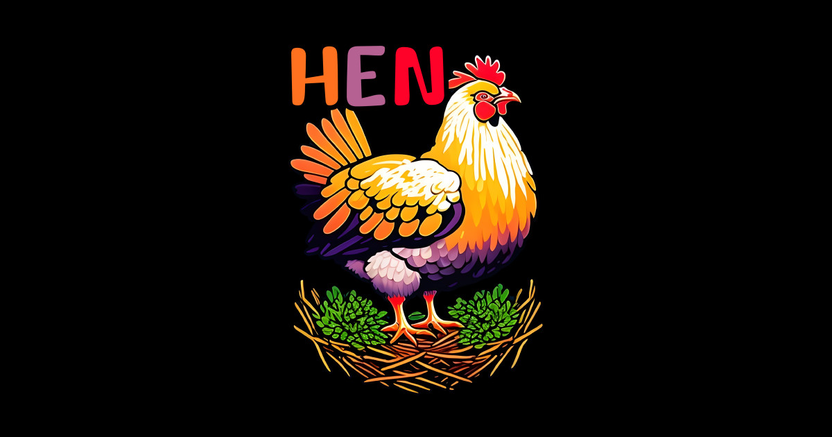 Animal Alphabet - H for Hen - Animal Alphabet - Sticker | TeePublic