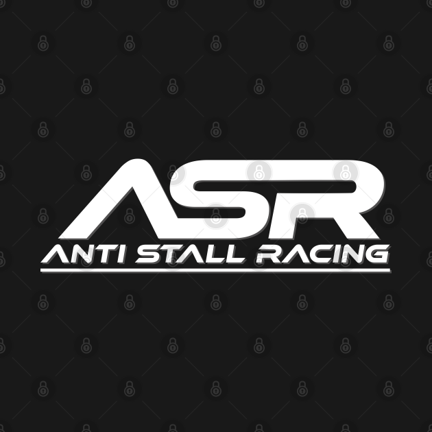 Anti Stall Racing Logo - White - Racing - T-Shirt | TeePublic