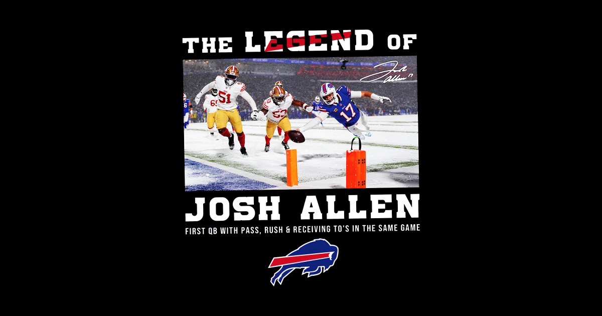 THE LEGEND OF JOSH ALLEN FIRST QB WITH PASS RUSH & RECEIVING TO'S IN THE SAME GAME - The Legend ...