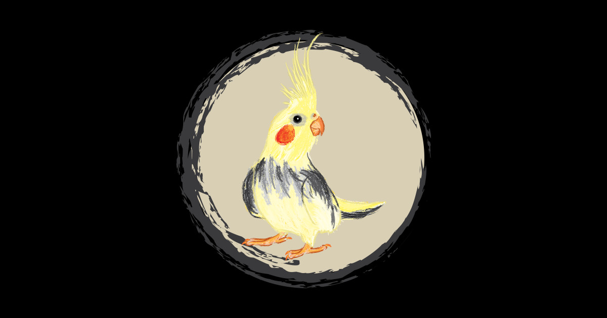Nice Artwork showing a Cockatiel IV - Cockatiel - Sticker | TeePublic