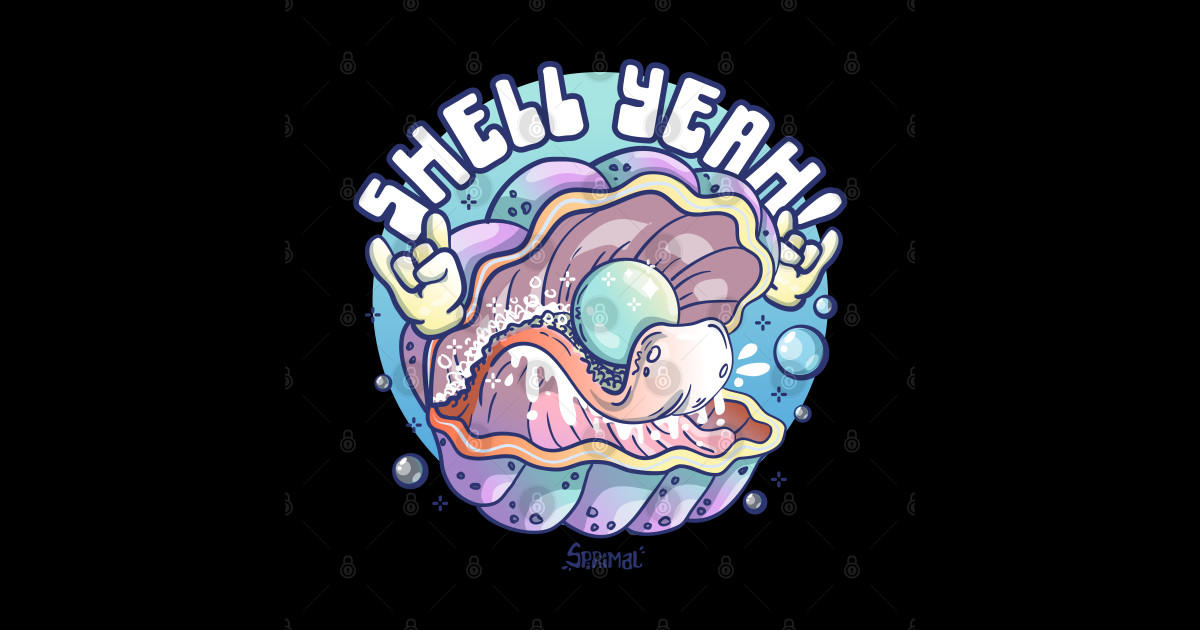 Shell Yeah! - Seashell - Sticker | TeePublic