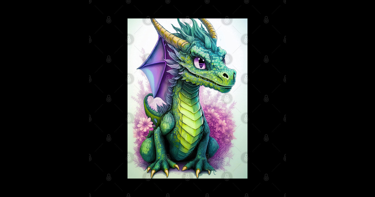 Cute little dragon - Dragon - Sticker | TeePublic