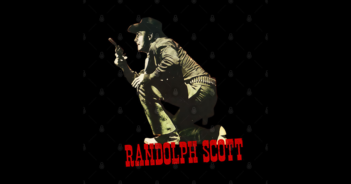 Randolph Scott - Western Star - Westerns - Sticker | TeePublic