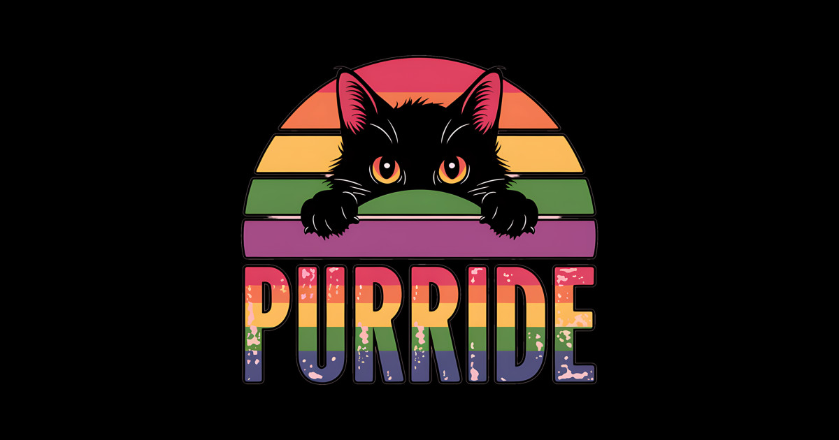 Bisexual Cat Purride Bi Pride Flag LGBTQ Women Girls - Bisexual Cat ...