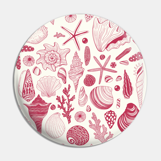 Seashells in Viva Magenta- Color of the Year 2023 - Seashells - Pin ...