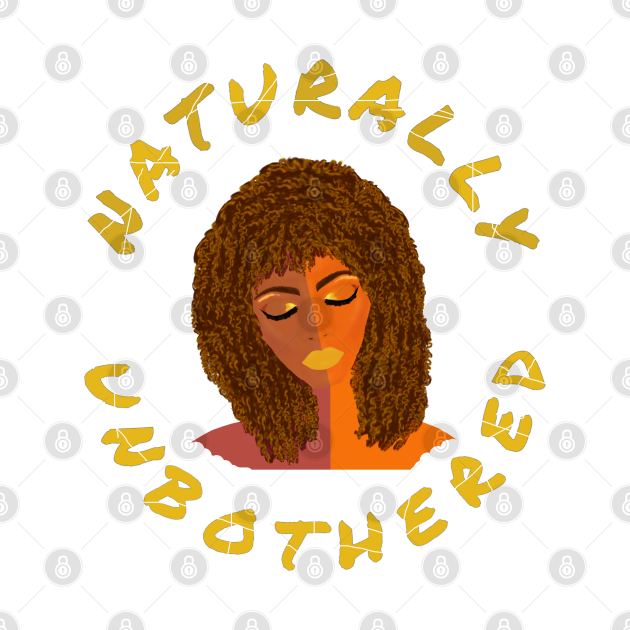 Naturally Unbothered Woman with Curly Natural Hair (White Background ...