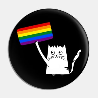 Cat Gay Pride Month Rainbow Flag Lgbt Pins and Buttons for Sale | TeePublic