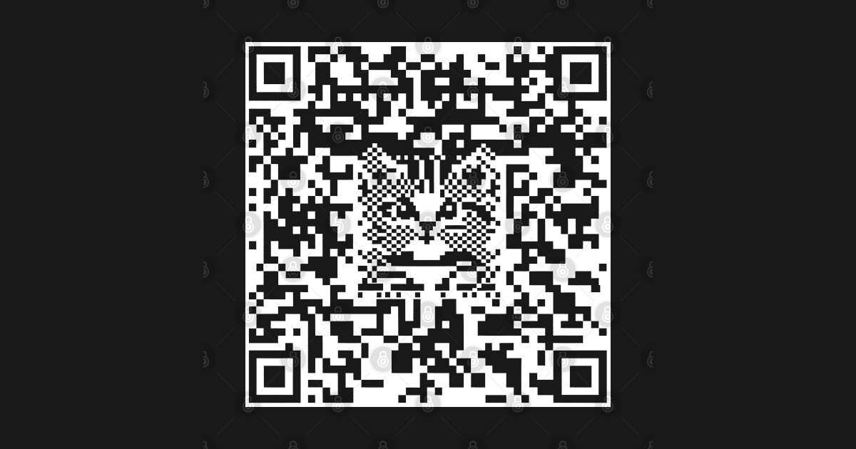 Kitty QR code cat - Qr Code - T-Shirt | TeePublic