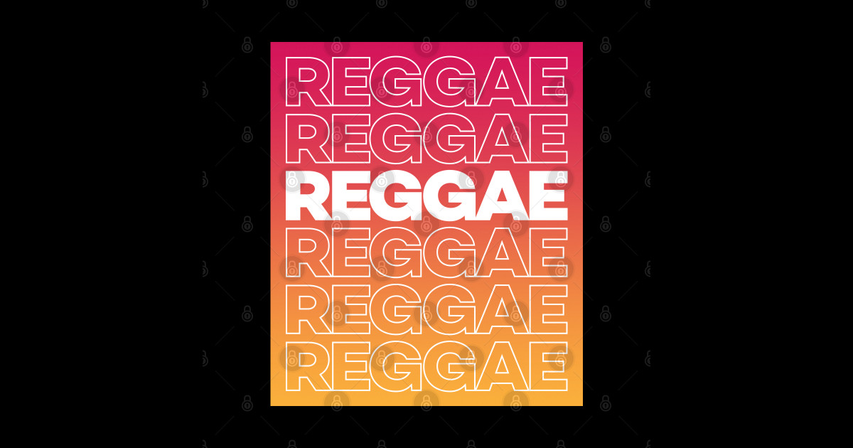 Reggae Typography - Reggae - Sticker | TeePublic