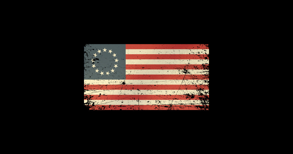 Betsy Ross Flag Distressed - Usa - Sticker | TeePublic