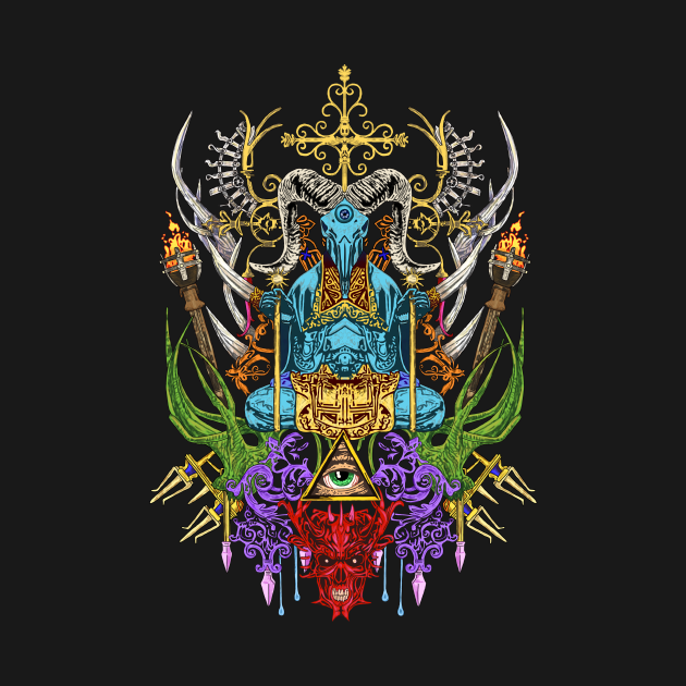 Blue God - Occultism - T-Shirt | TeePublic