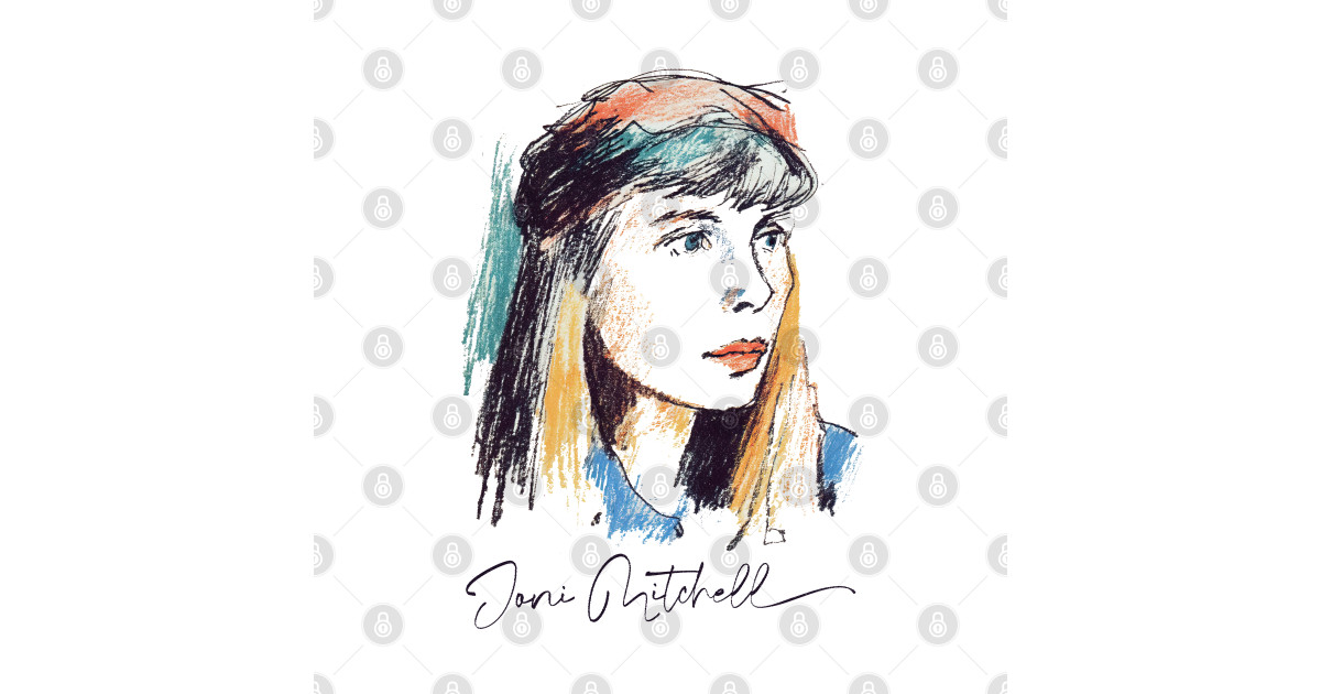 Joni Mitchell --- Fan Drawing - Joni Mitchell - T-Shirt | TeePublic
