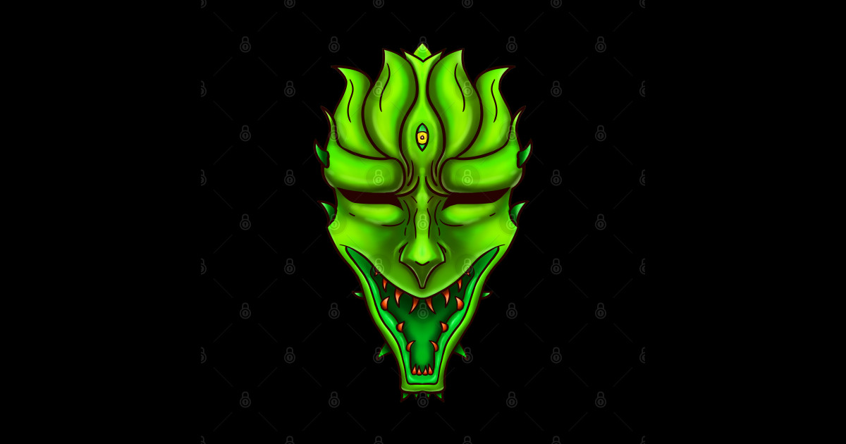 Thorn Mask - Druid - Sticker | TeePublic