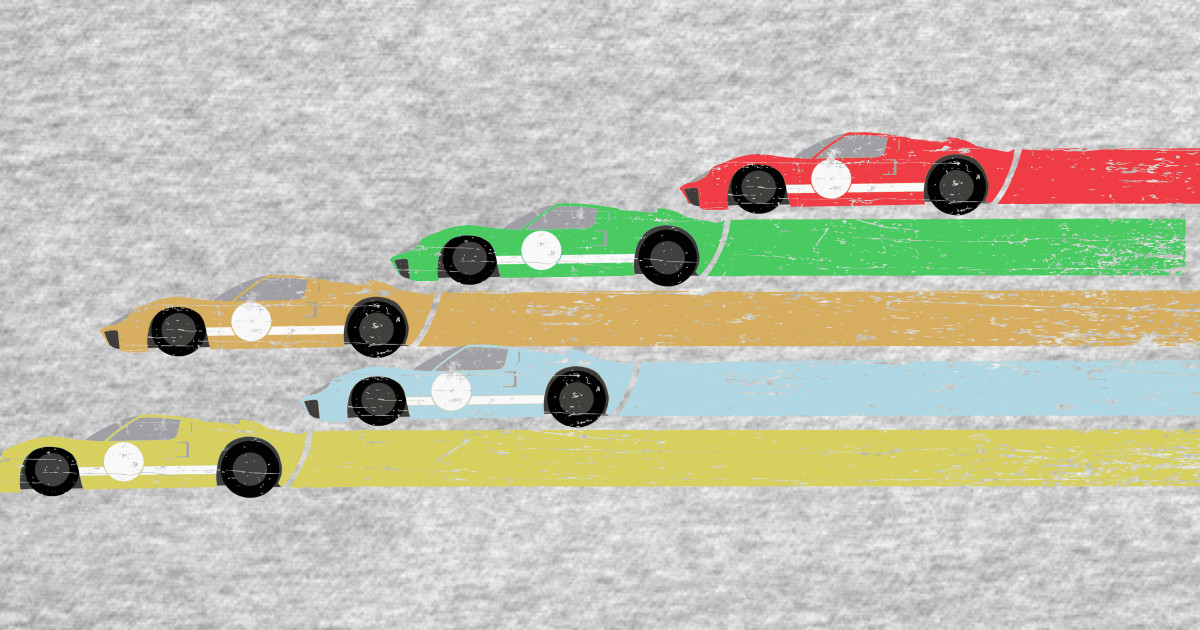 Vintage Racing Mask Pattern - Ford Gt40 - T-Shirt | TeePublic