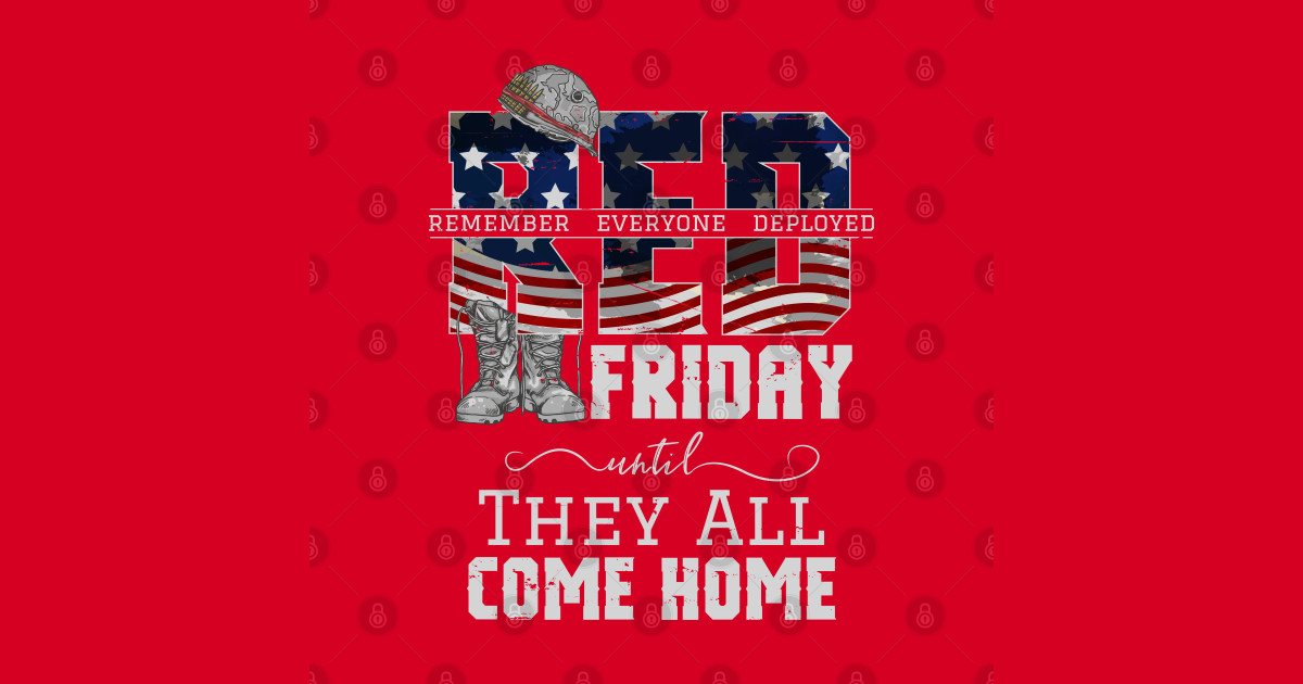 red friday military - Red Friday Military - Crewneck Sweatshirt | TeePublic