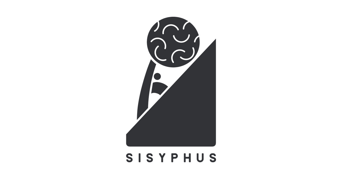Sisyphus,Minimalist design for ancient Greek mythology fans in dark ink ...